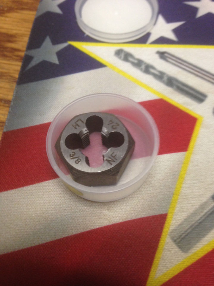 3/8"-24 LEFT HAND CARBON STEEL HEXAGONAL RE-THREADING DIE | North Bay ...