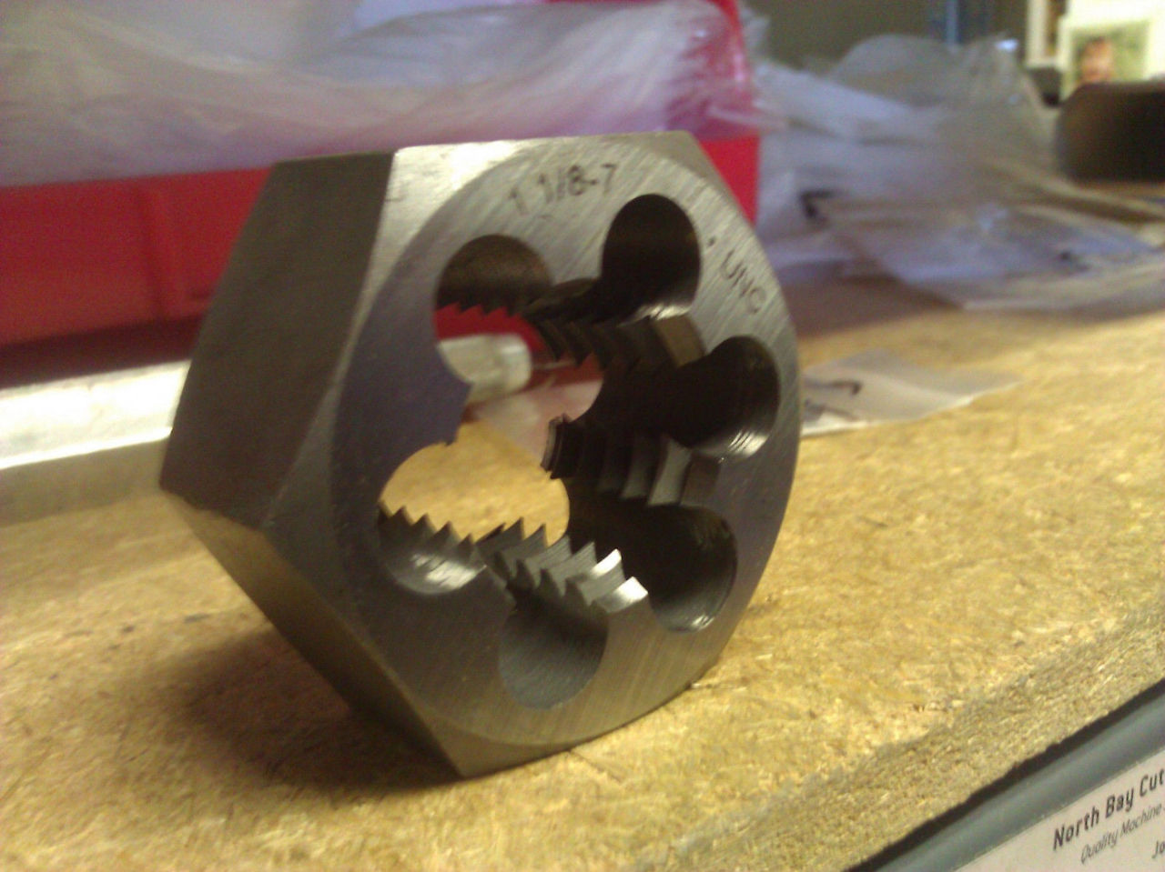 1 1/8"-7 LEFT HAND CARBON STEEL HEXAGONAL RE-THREADING DIE | North Bay ...