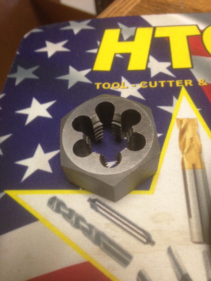 Carbon Steel Game M19 X 1.00 CARBON STEEL HEXAGONAL RE-THREADING DIE ...