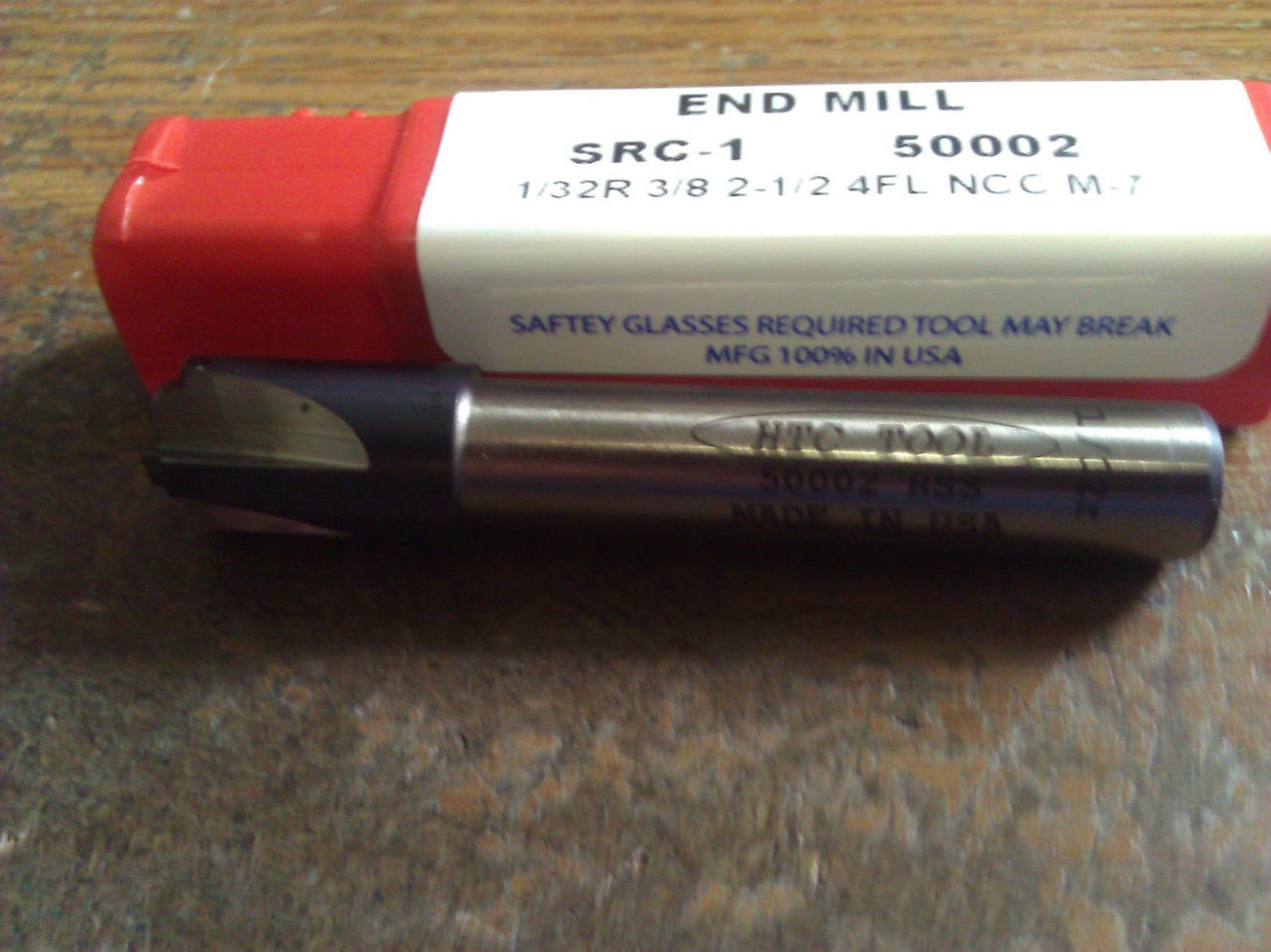 .0312" 1/32" RADIUS HIGH SPEED STEEL CORNER ROUNDING END MILL **MADE IN ...