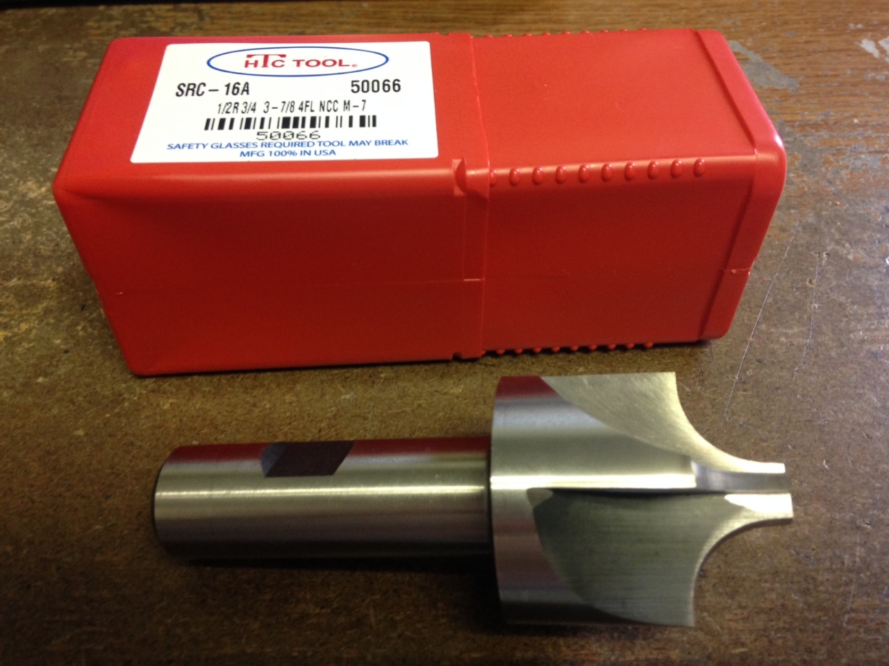 .5000" 1/2" RADIUS HIGH SPEED STEEL CORNER ROUNDING END MILL 3/4" SHANK ...