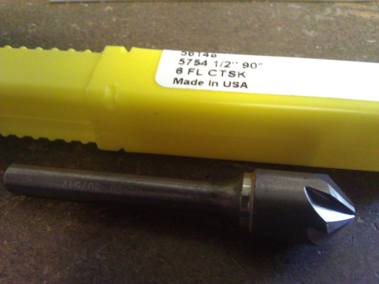 1/2" 90 DEGREE 6 FLUTE CARBIDE COUNTERSINK 1/4" STEEL SHANK | North Bay ...