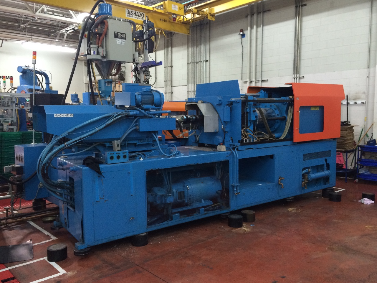 150 Ton Meiki Injection Molding Machine 8oz. Shot 730mm x 505mm Mold ...