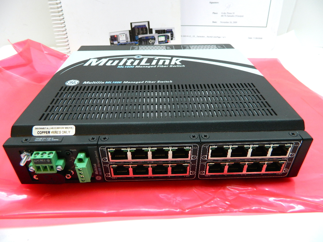 GE Multilin Multilink ML1600 Managed Fiber Switch 9" Panel Mount | eBay