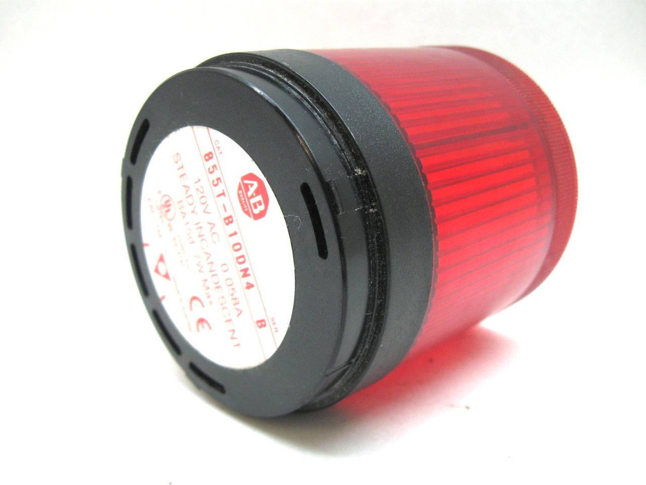 Allen Bradley 855T-B10DN4 Steady Incandescent Red Tower Stack Light 120 ...