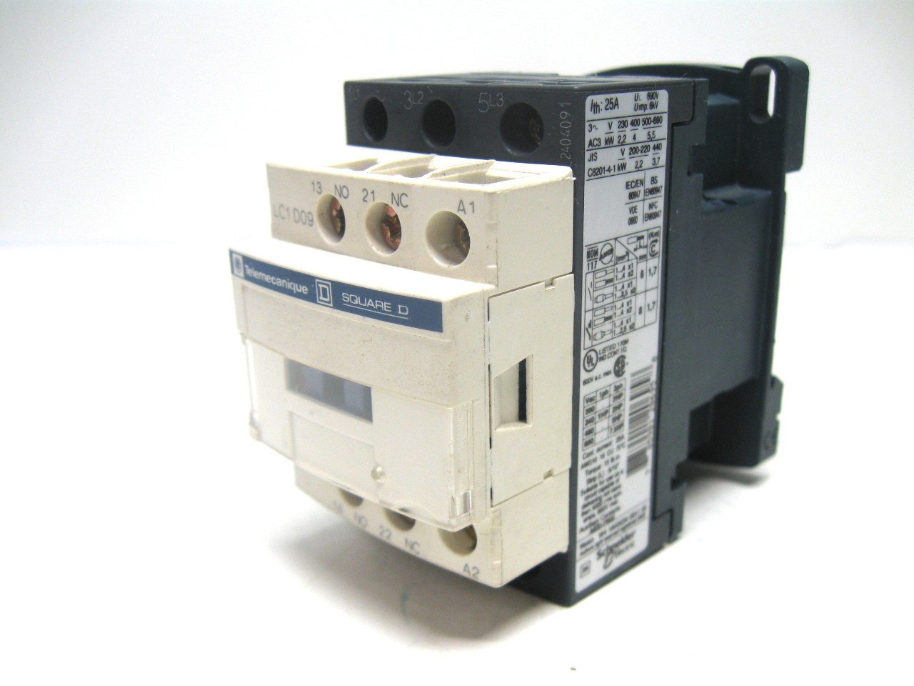 Telemecanique LC1 D09 Contactor 200-690V Coil 25 Amp 3 Pole | eBay