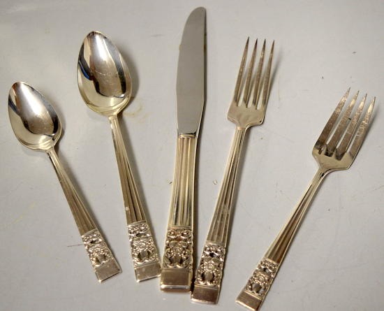 Oneida Community Silverplate SS Flatware - Coronation Pattern 8 - 5pc ...