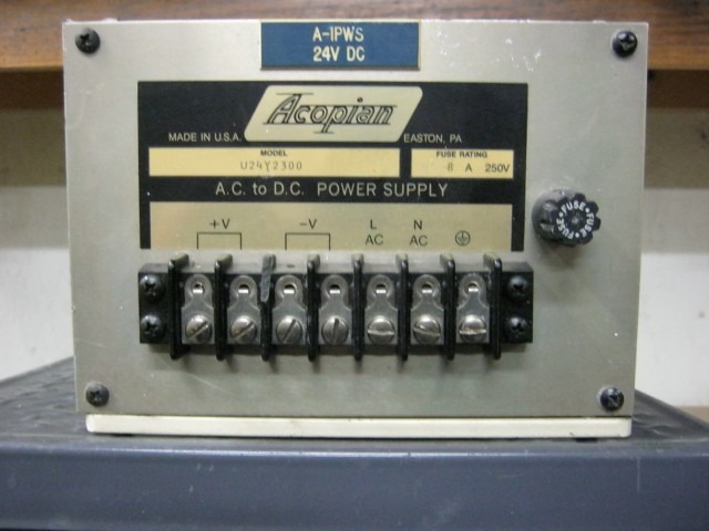 ACOPIAN AC TO DC POWER SUPPLY U24Y2300 | Daves Industrial Surplus LLC