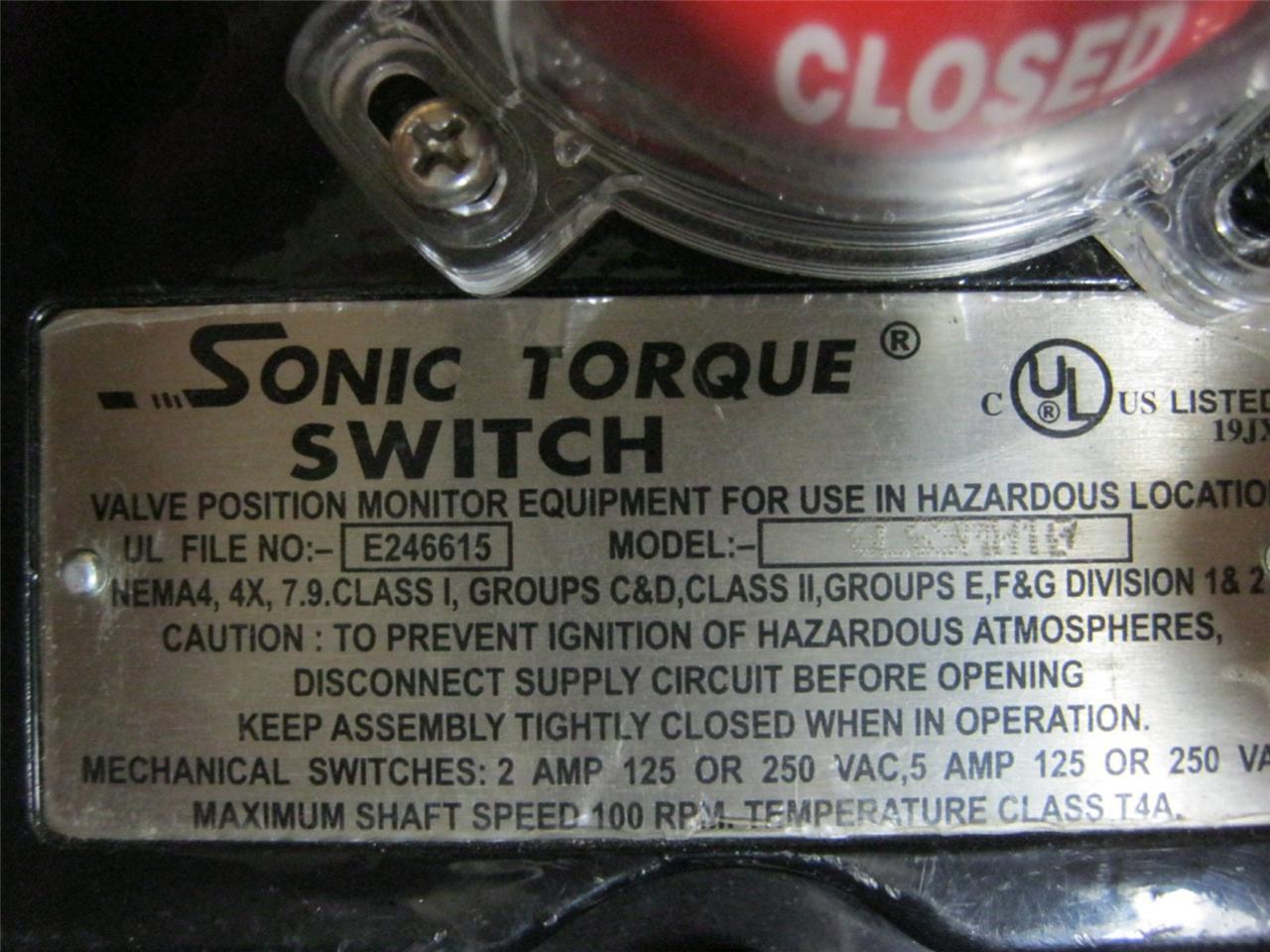 Sonic Torque SPN125 Actuator Sonic Torque Limit Switch And Sharpe 2 ...