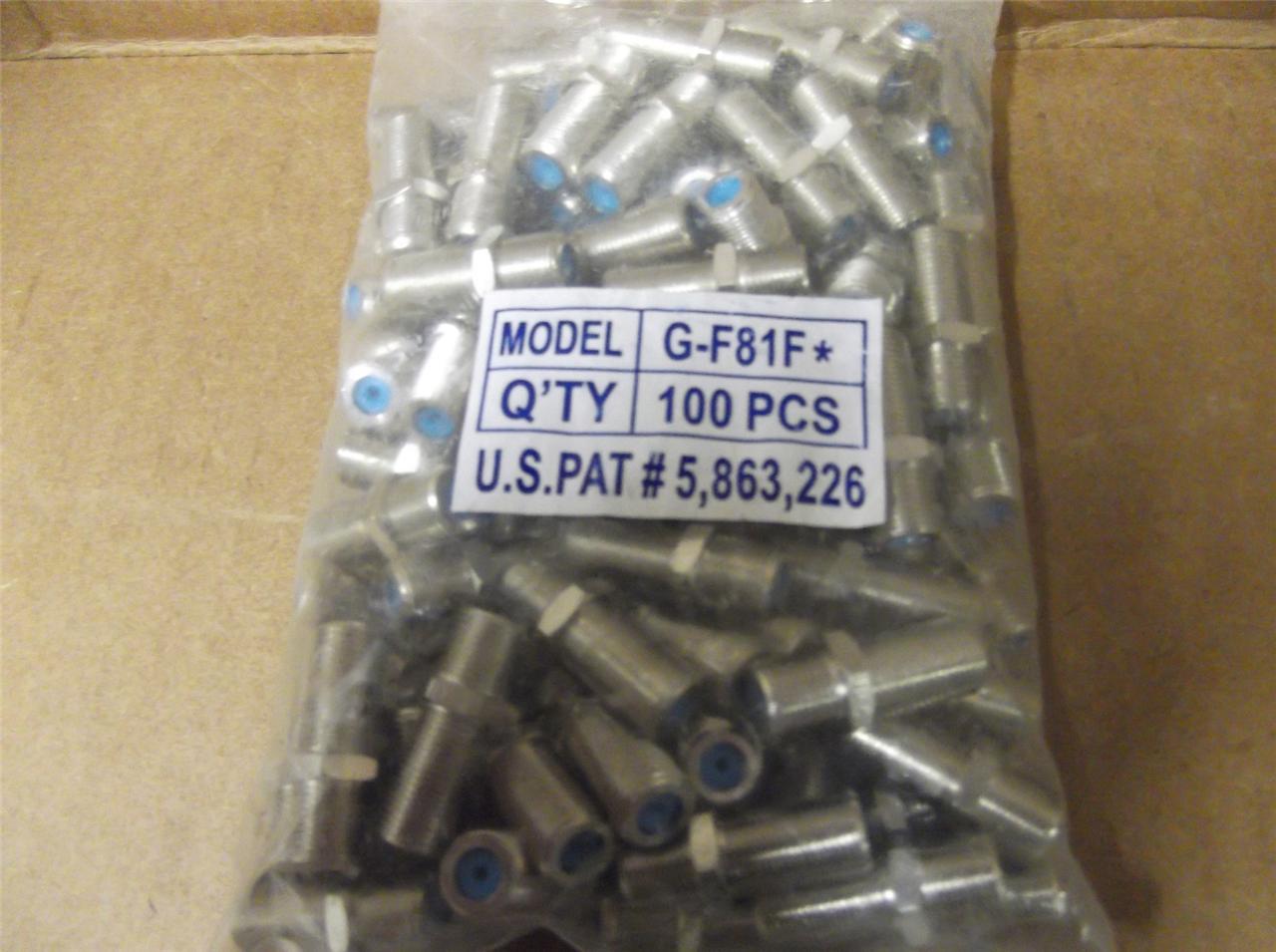 Holland G-F81F 3GHz F-81 Barrel Splice Connector For Coaxial Cable ...