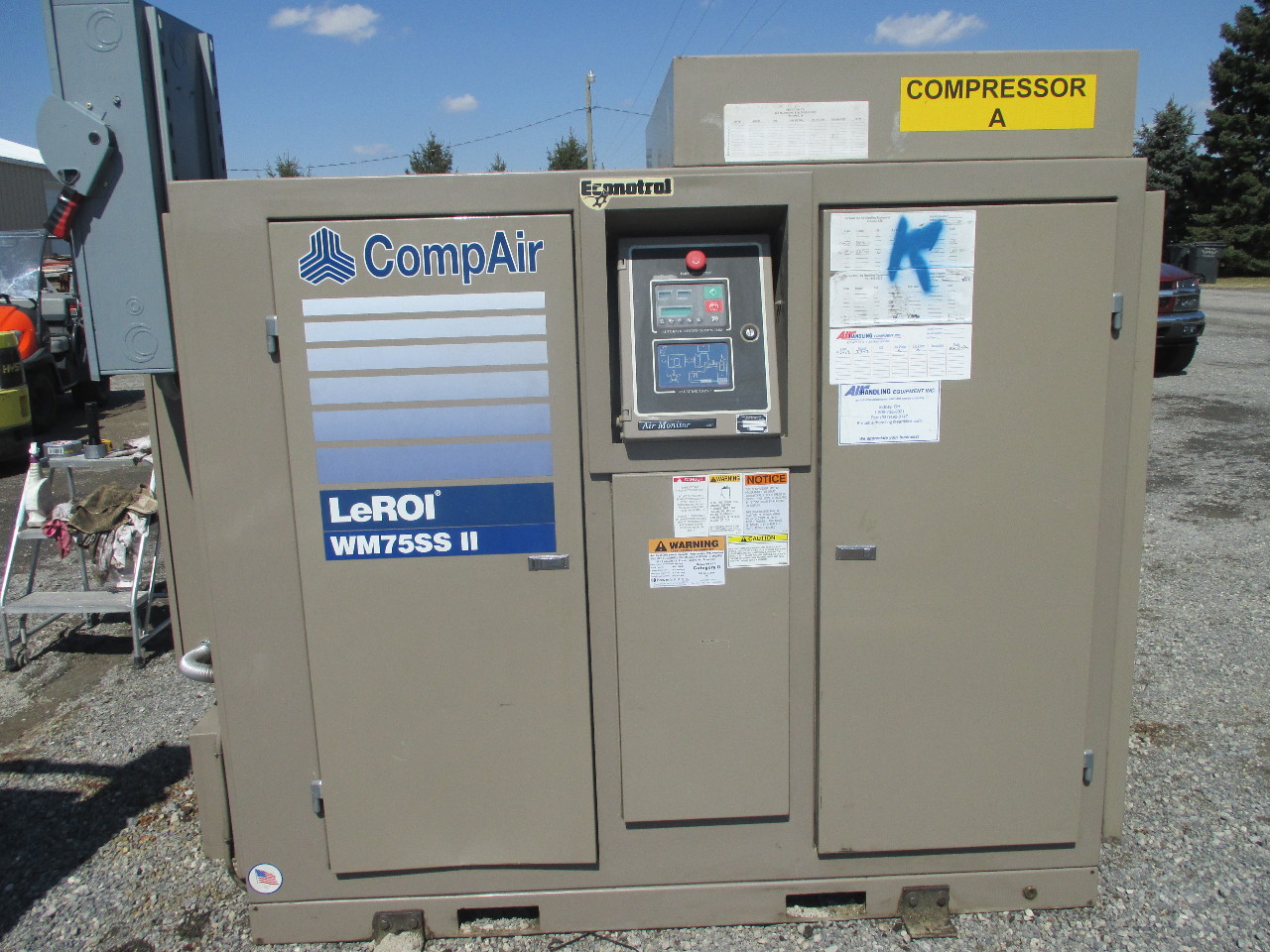 LeRoi WE75SSIIAH Rotary Srew Air Compressor 75HP 72,000 Hours | Daves ...