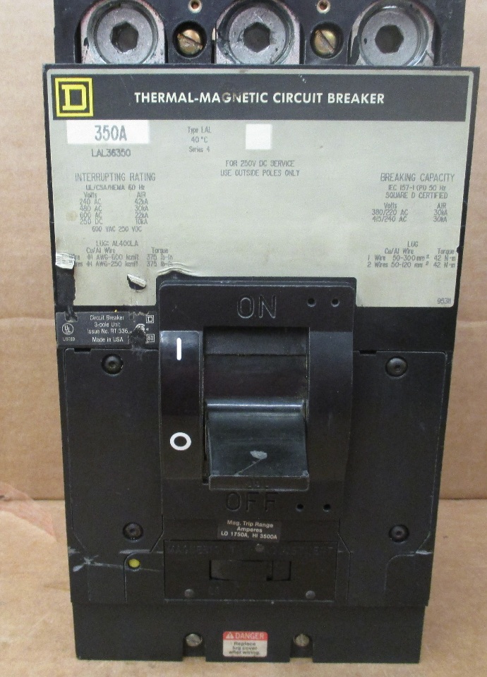 Square D Circuit Breaker LAL36350 350 Amp | eBay