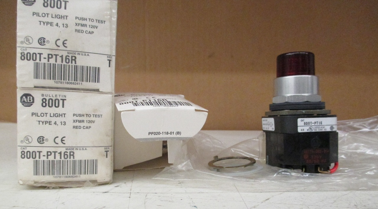 Allen Bradley 800T-PT16R Series T pilot light Pack of 3 | Daves ...
