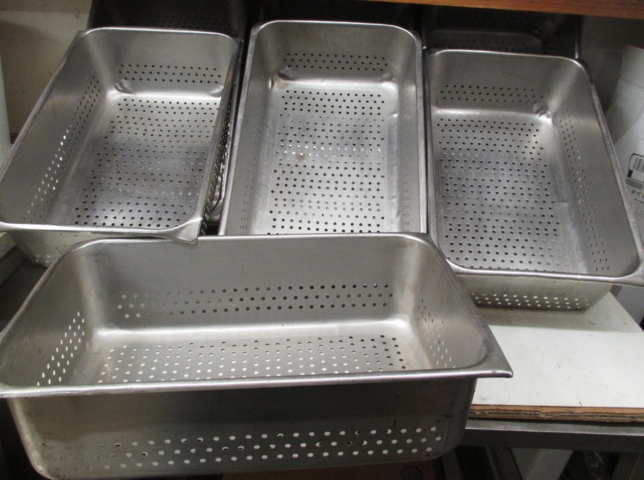 Stainless Steam table perforated pan 20" x 12 1/2" x 6" deep (Lot of 7 ...