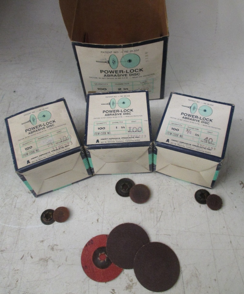 Various Lot of Merit Power-Lock Abrasive Disc 24 boxes total | Daves ...