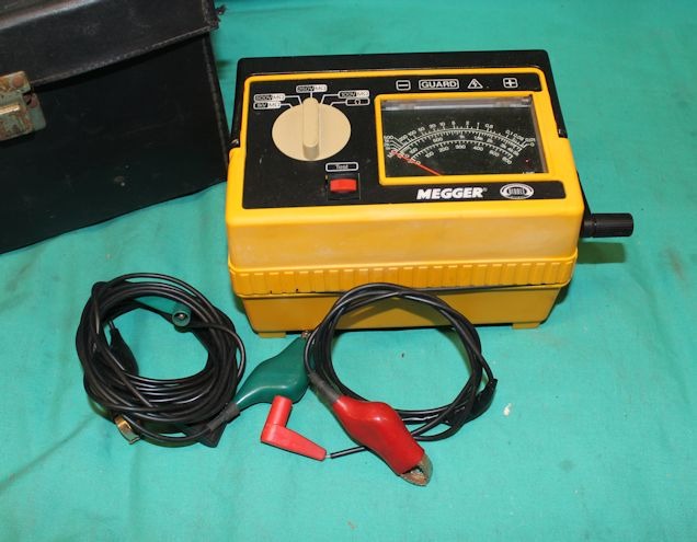 Megger, 212359, Hand-Crank/Line Analog Major Megger Insulation Tester ...