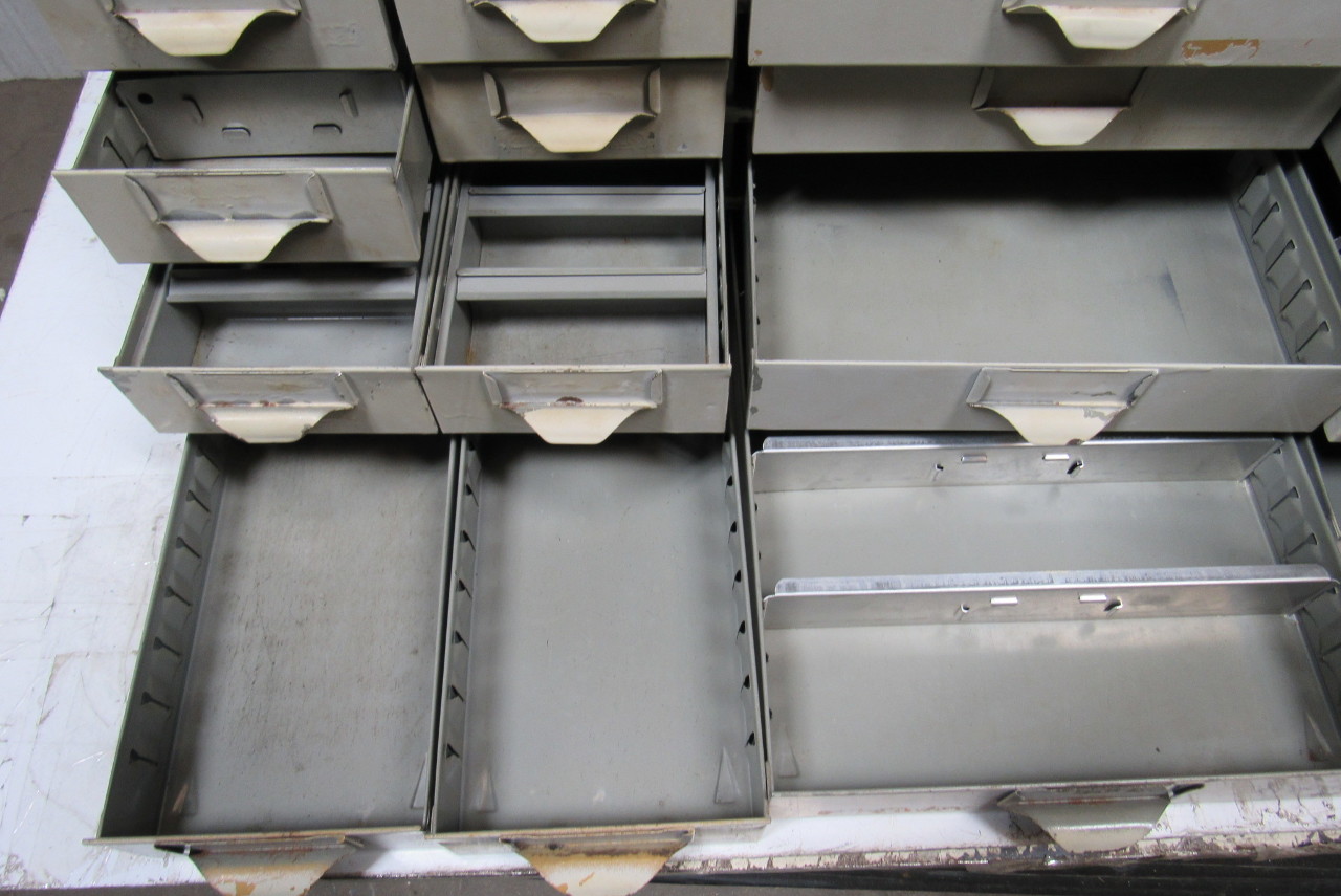 Lyon 20 Drawer metal Industrial Small Parts Bin Cabinet 34"x17"x10-1/2 ...