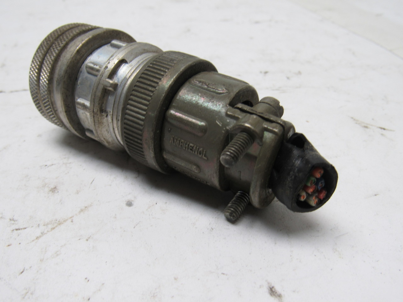 Amphenol 20-7P 8 Pin Male Circular Connector Plug W/Housing & Clamp | eBay