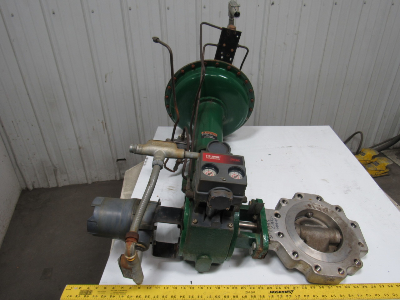 Fisher Type 1052 Size 60 Diaphragm Rotary Actuator W/6" SS Butterfly ...