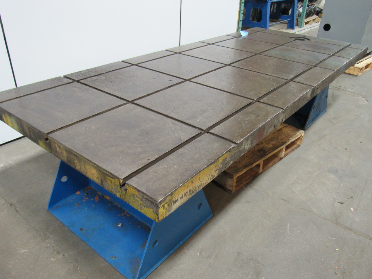 117"x48"x 3-1/4" T-Slotted Welding Assembly Layout Table Bench W/ Legs ...