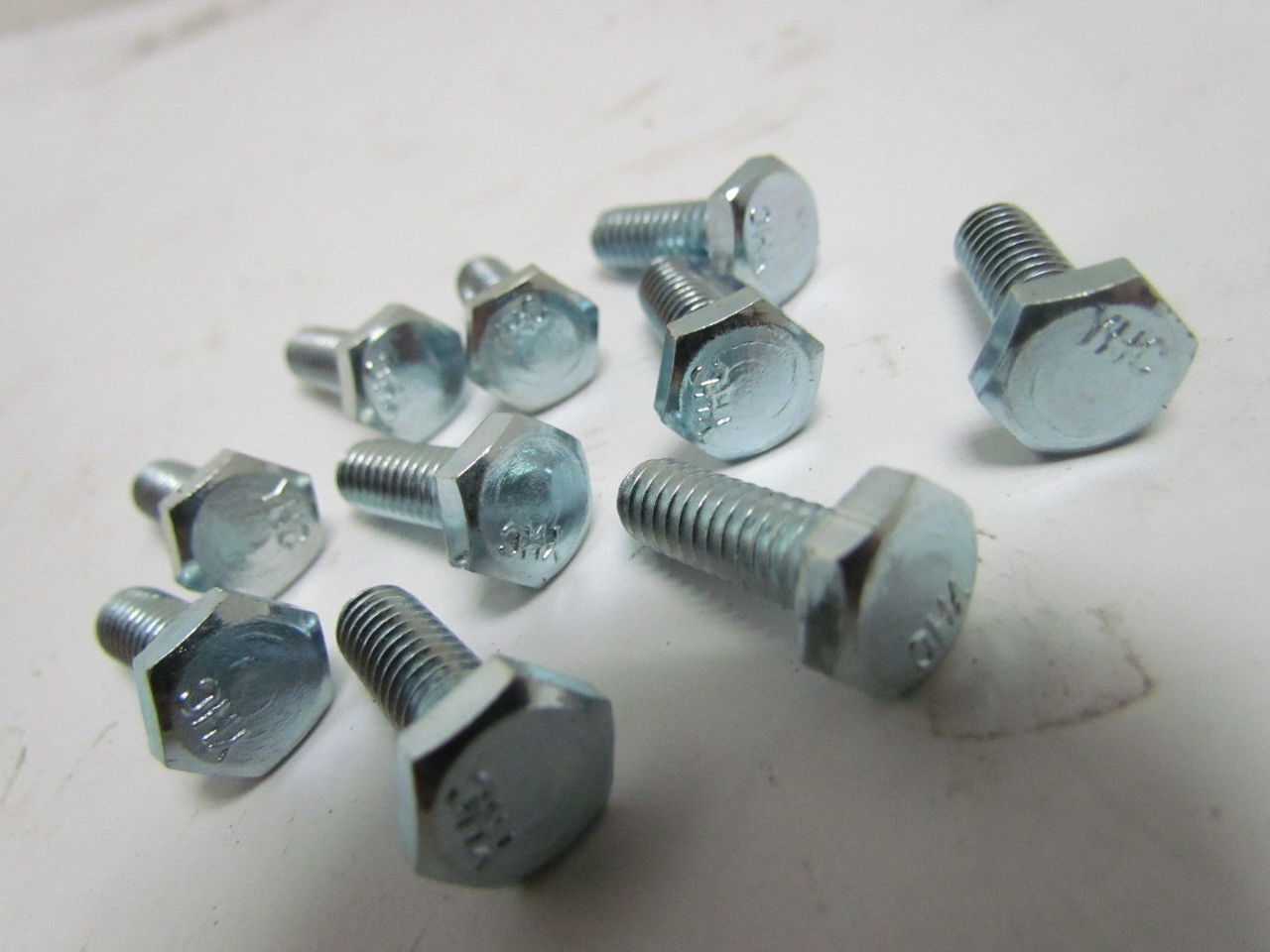 YHC 1/4-20 x 3/4" UNC Inch Hex Head Cap Screw Bolt Grade 2 Zinc Qty ...