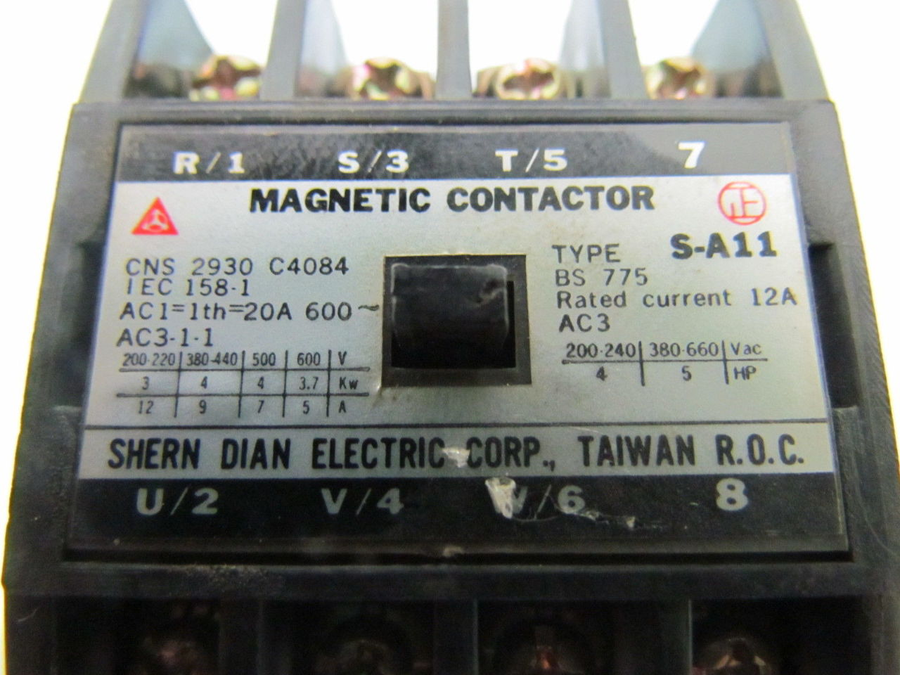 Shern Dian CNS 2930 C4084 S-A11 Type BS 775 Magnetic Contactor | eBay