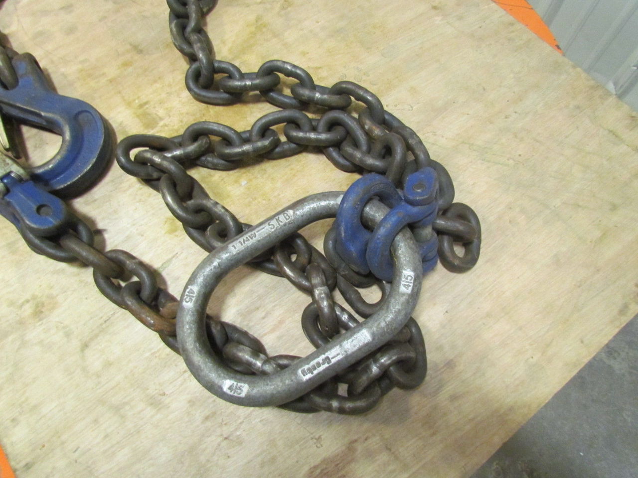Crosby 3/4"x94" DOS 2-Leg Double Chain Sling Grade 100 WLL 61100Lb