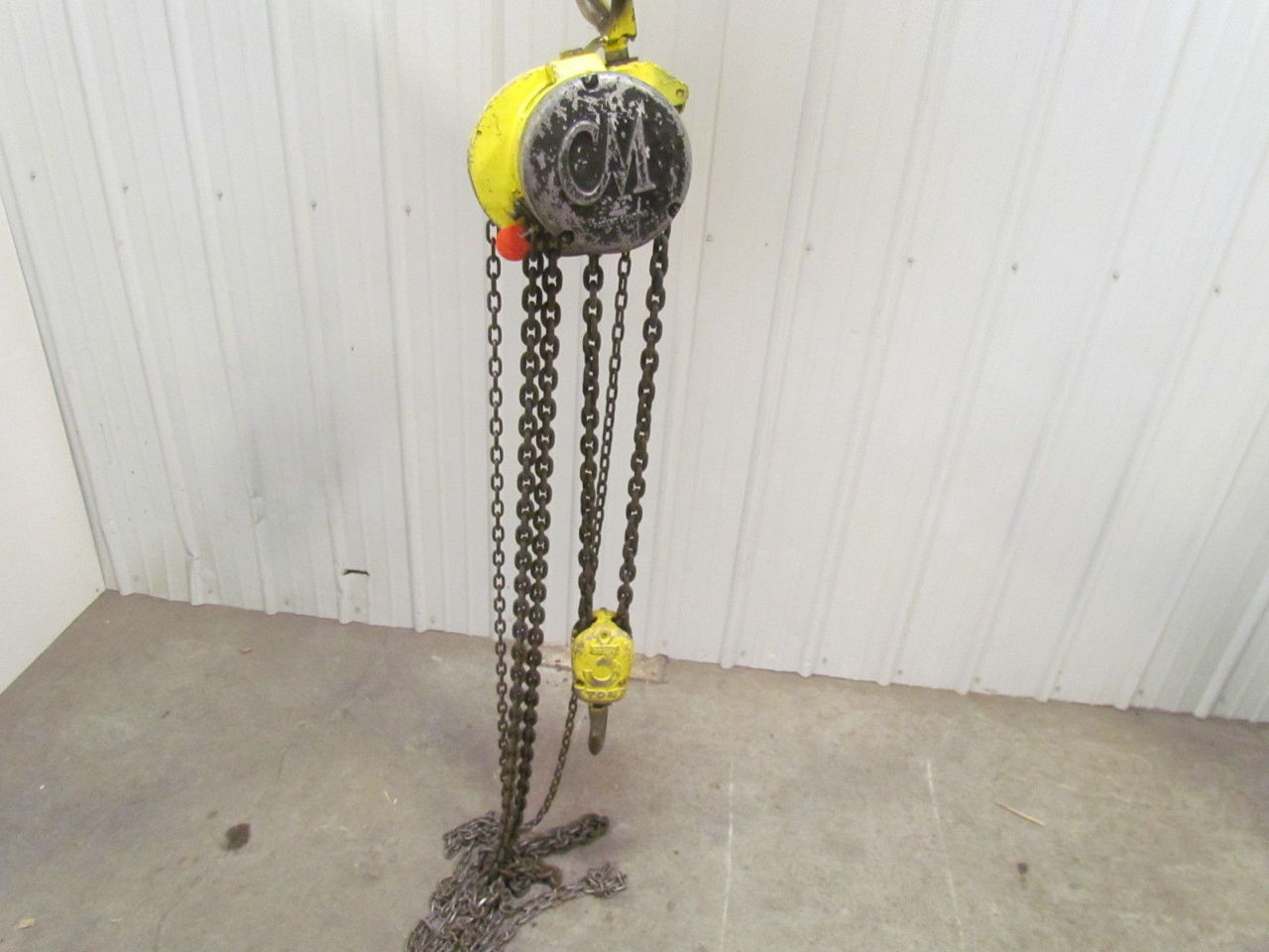 CM Cyclone Model M 3 Ton Manual Chain Fall Hoist 10' Lift 6000 lb ...