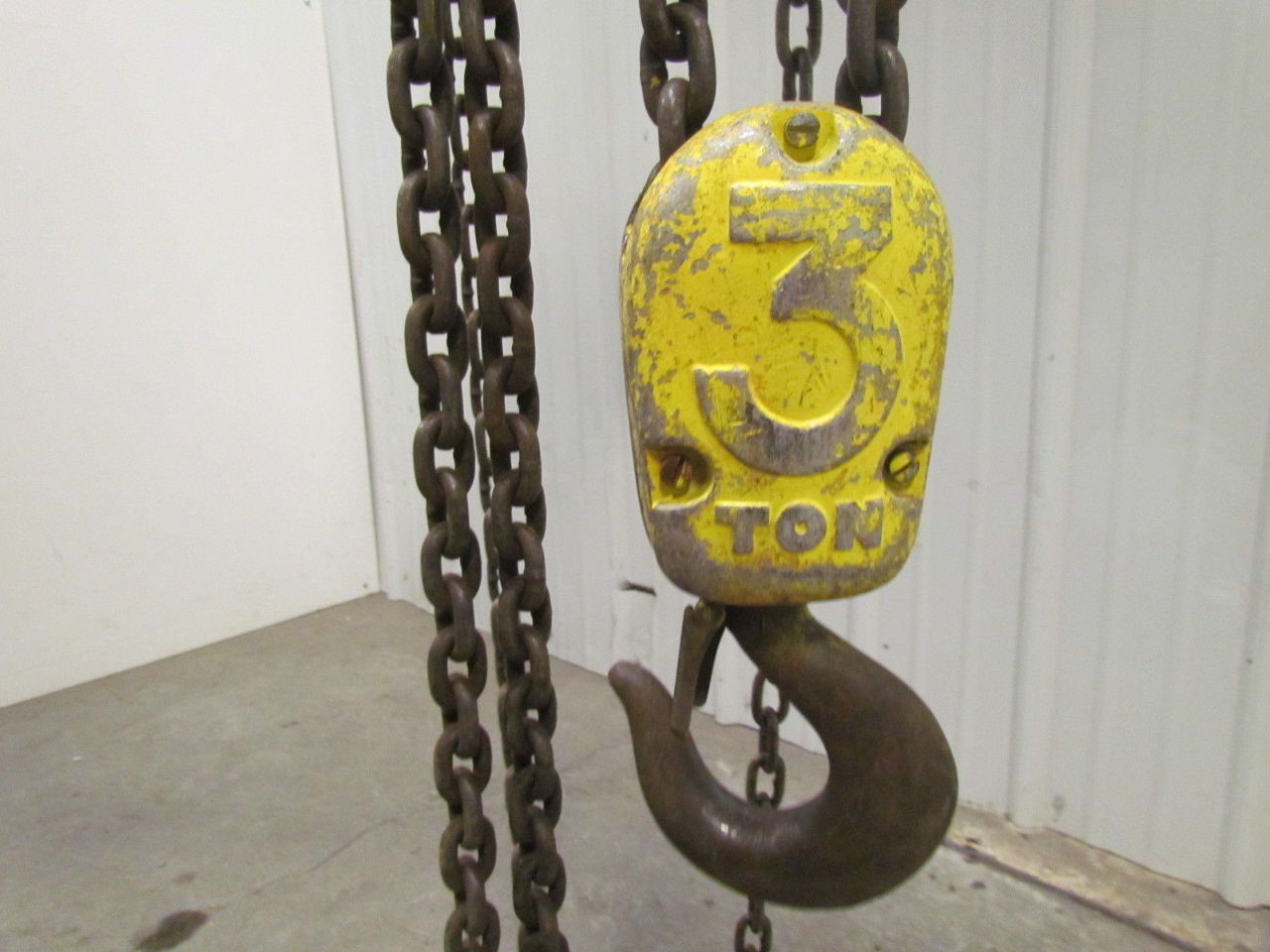 CM Cyclone Model M 3 Ton Manual Chain Fall Hoist 10' Lift 6000 lb ...