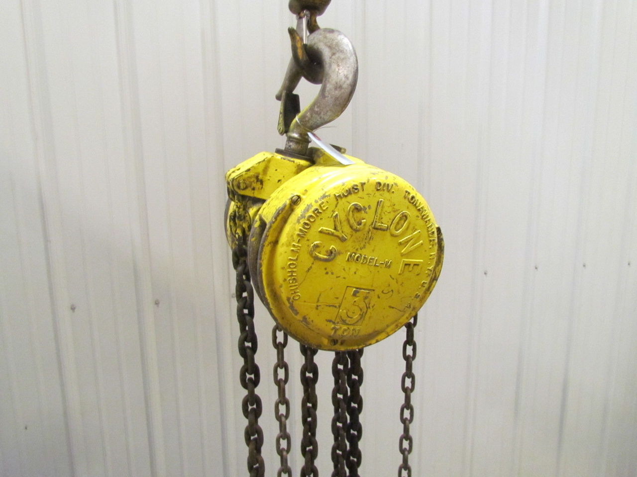 CM Cyclone Model M 3 Ton Manual Chain Fall Hoist 10' Lift 6000 lb ...