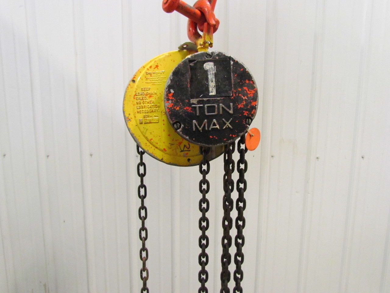 CM Cyclone Model S 1 Ton Manual Chain Fall Hoist 7' 6" Lift 2000 lb ...