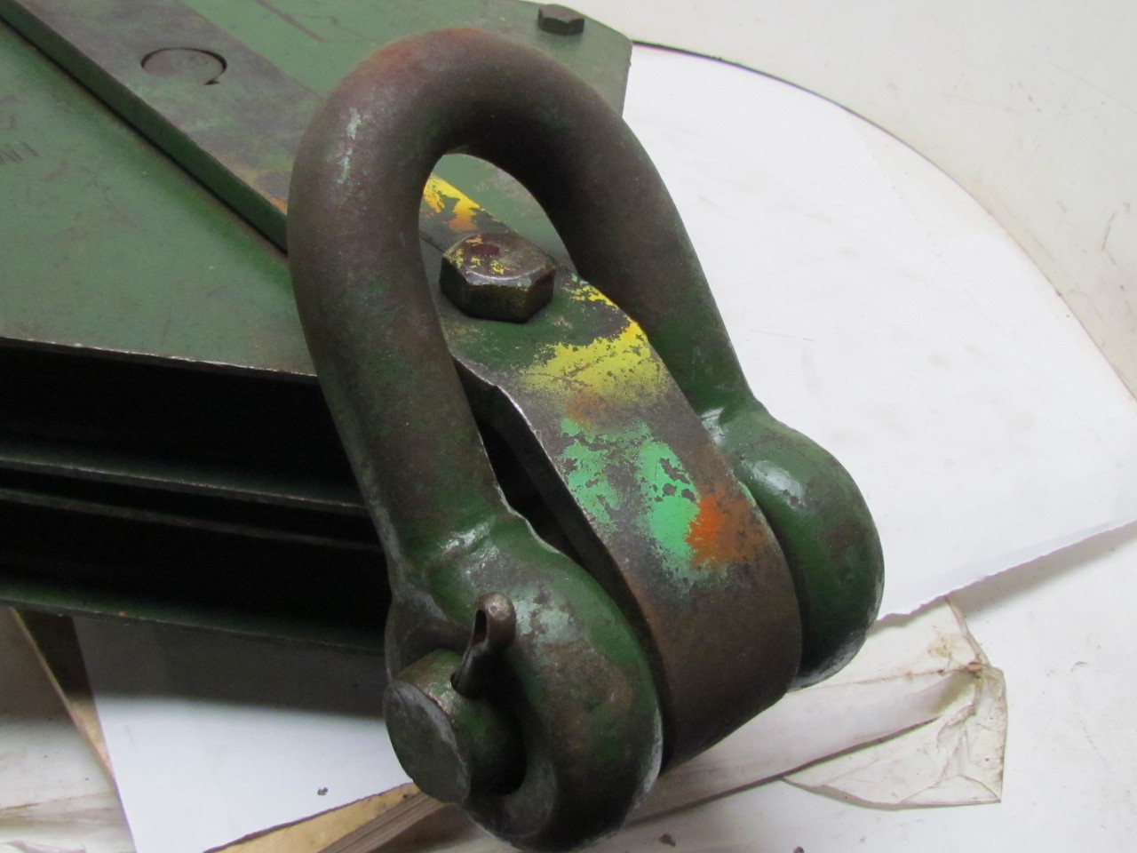 UW-12 Wire Rope Cable Block W/Dual 12" Pulley Sheaves For 5/8 or 3/4 ...