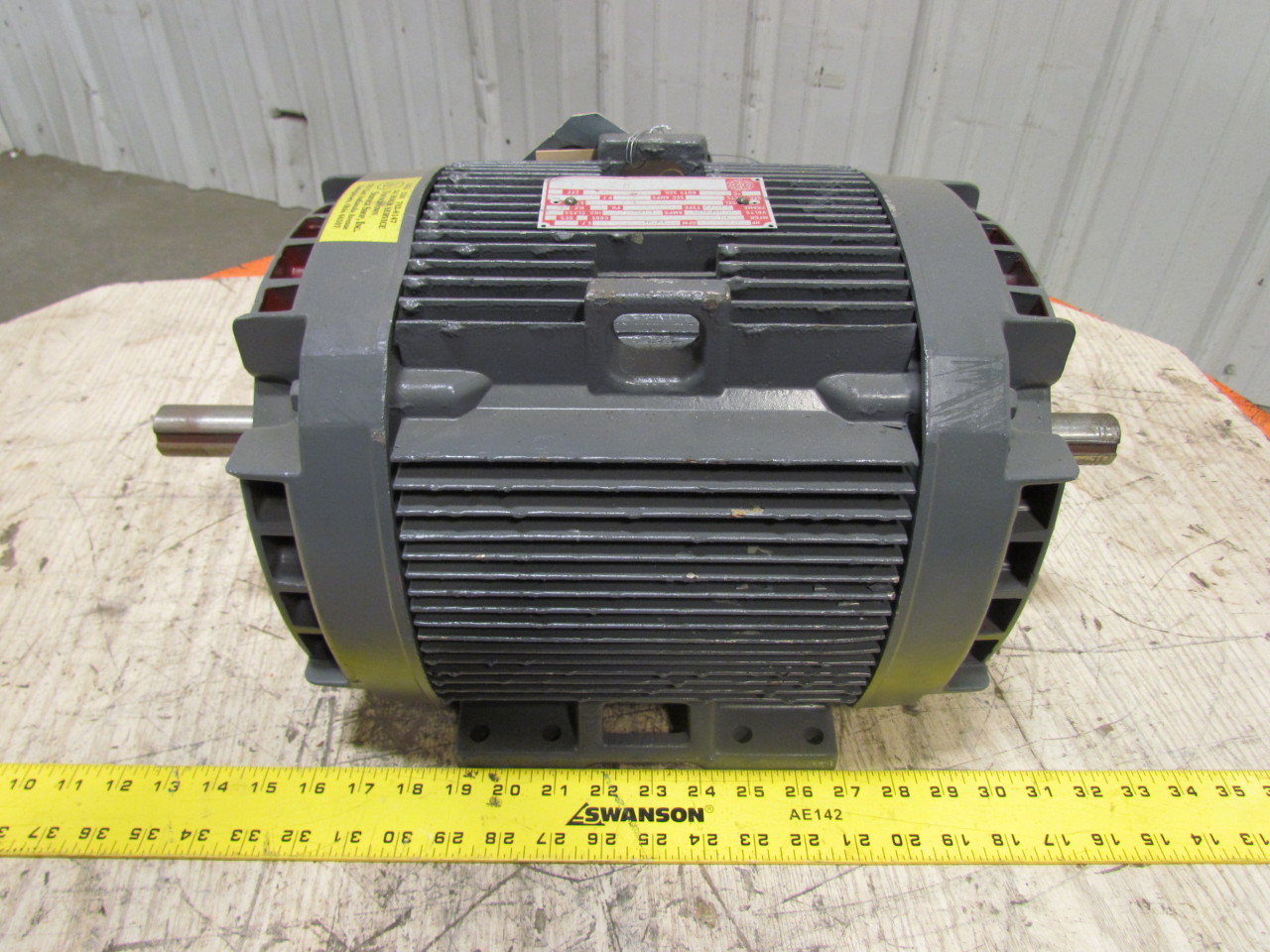GE General Electric 3PH AC Motor 5Hp 1750 RPM 230/460V 1-1/8" Dual ...