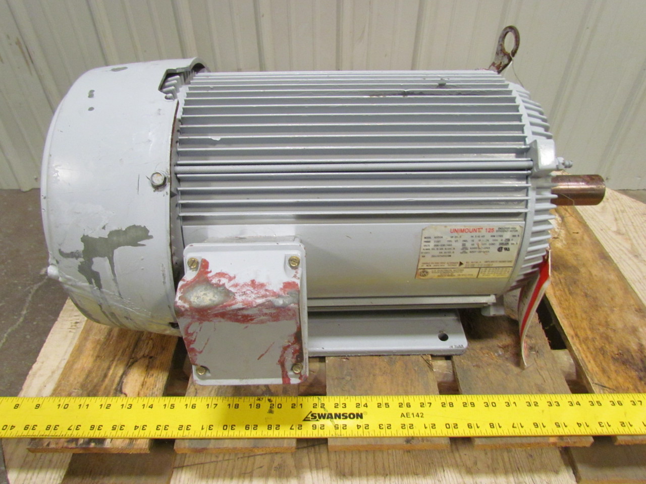 US Electric A939A 20 HP 1765 RPM TEFC 256T Frame 208-230/460V 3PH Motor ...