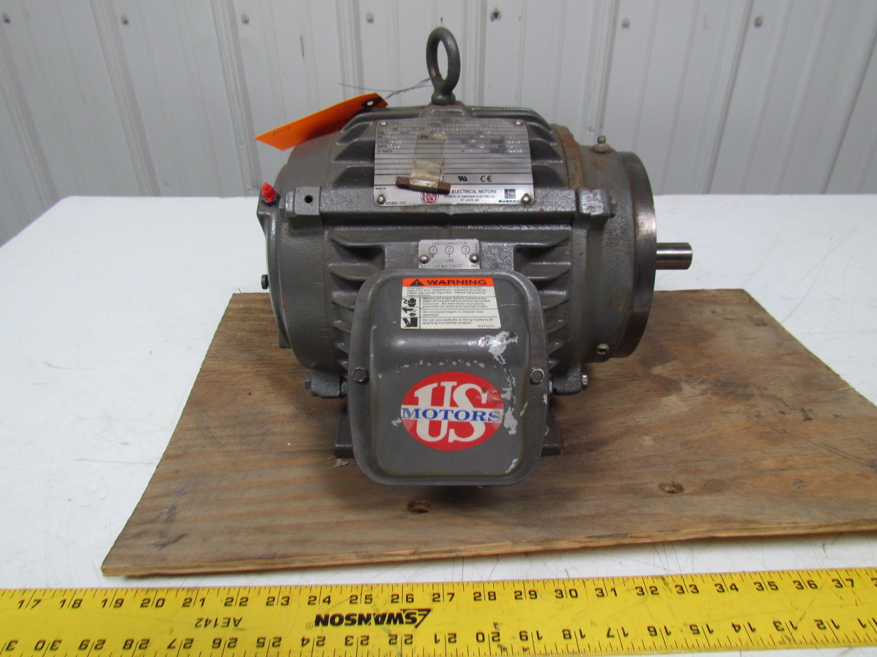 Emerson US Motors A1P3C E066B 1HP 3PH Electric Motor 1110PPM 460V 184 ...