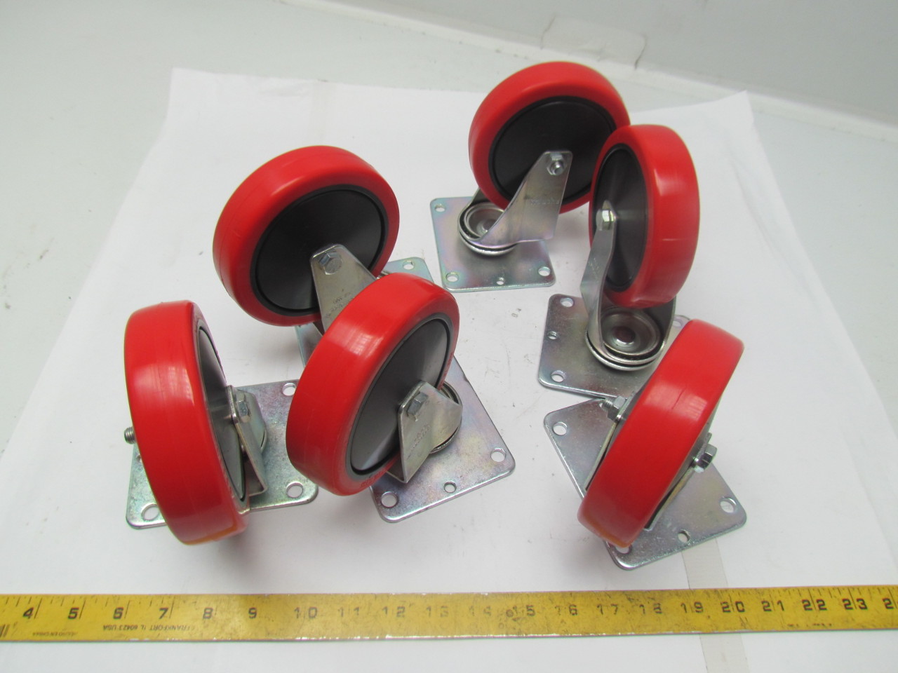 Creform Caster Tj 130u 130mm Urethane Swivel Lot Of 6 Bullseye Industrial Sales Galleries