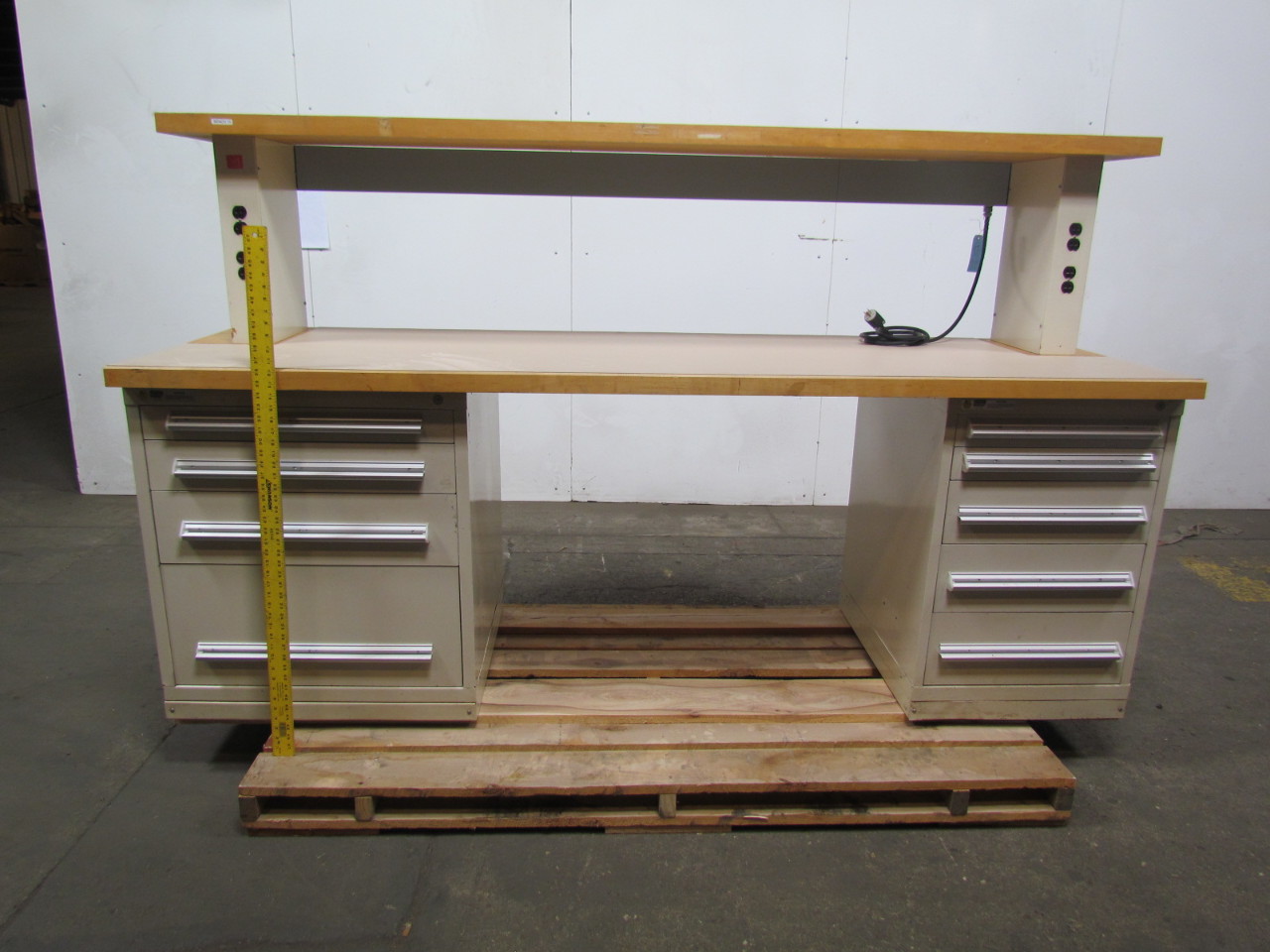 Stanley Vidmar 30x96" workbench Hardwood Top/Riser W/ Laminate 9 ...