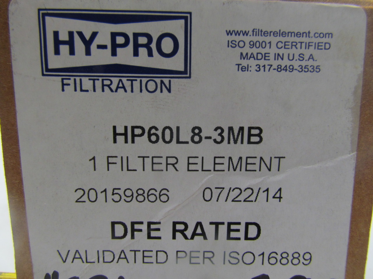 Hy-Pro Filtration HP60L8-3MB Hydraulic Filter Element | eBay