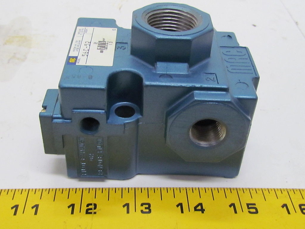 Mac Valves 56C-52 Pilot Operated Valve 3/4-1/2" npt Ports NIB | eBay