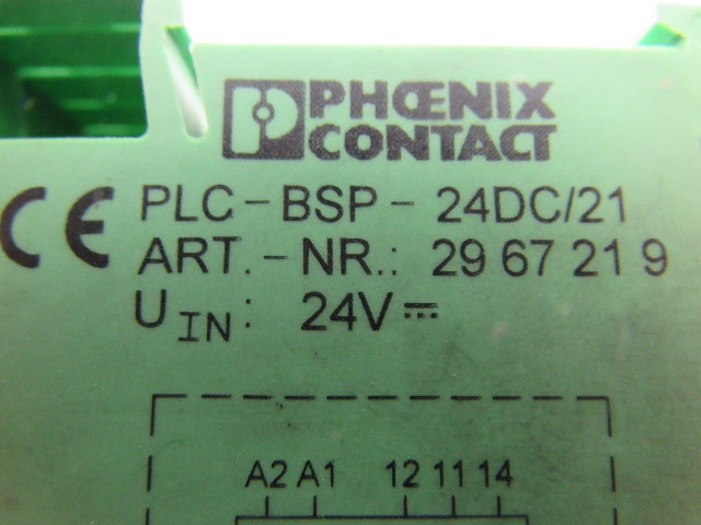 Phoenix Contact PLC-BSP-24DC/21 Terminal Block w/ Relay 2961105 ...