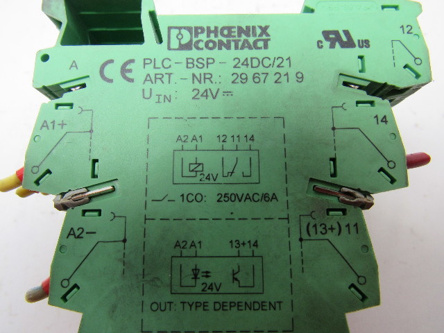 Phoenix Contact PLC-BSP-24DC/21 Terminal Block w/ Relay 2961105 ...
