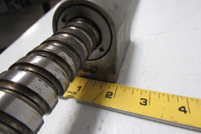 Ball Screw 25mm Dia Shaft 10mm Pitch 59" OAL Ball Screw Bracket Mount ...