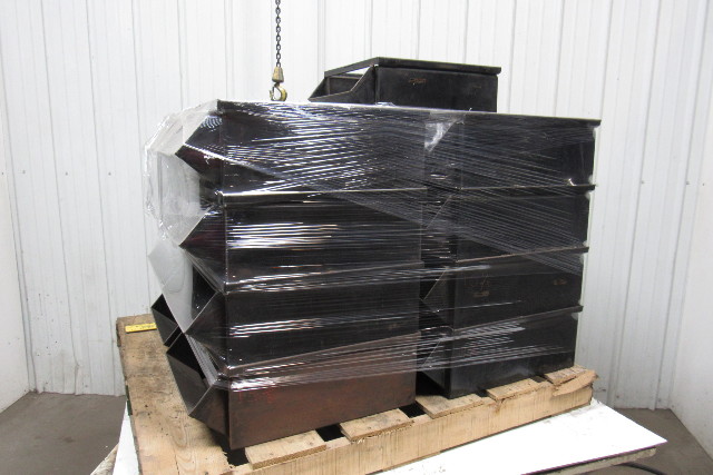 Vintage Industrial Stackable Steel Storage Bins 18" L x 15"W x 7" D ...