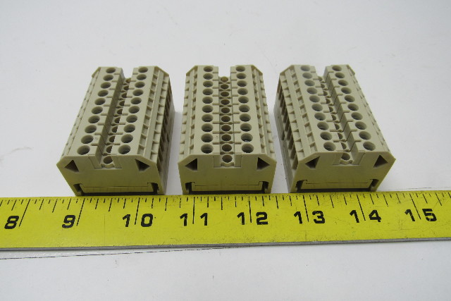 Siemens 8WA1-011-0DF21 Terminal Block 10-Pole 2.5mm Lot of 3 | Bullseye ...