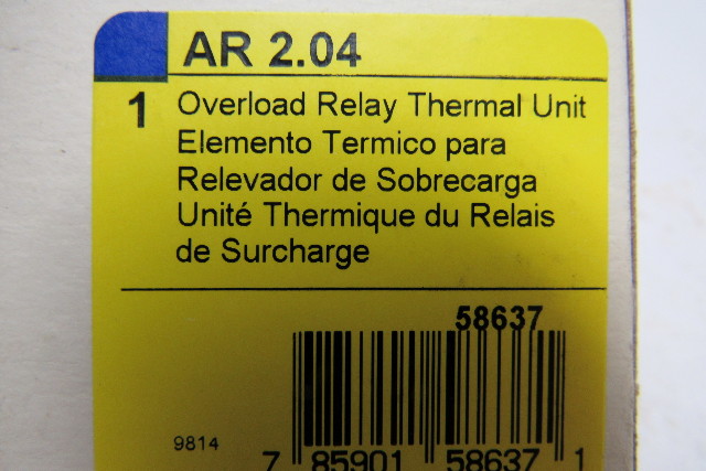 Square D AR 2.04 Overload Relay Thermal Heater Magnetic Motor Starter ...