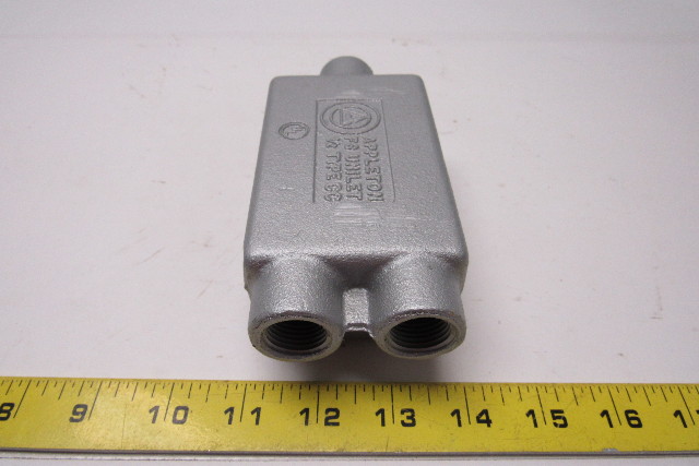 Appleton FSCC-1-50 Single Gang Cast 1/2" Hub Device Box Malleable Iron ...