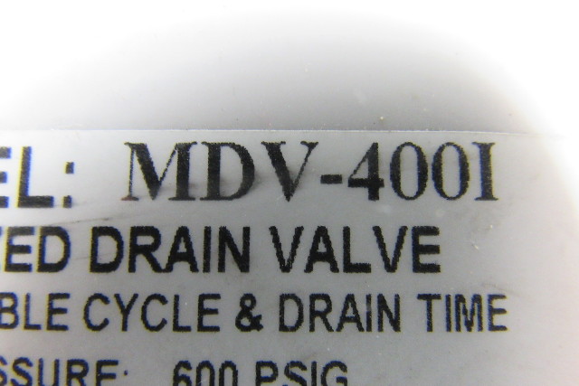 Van Air MDV-400I Sentinel Motorized Ball Valve W/ Adjustable Cycle Time ...