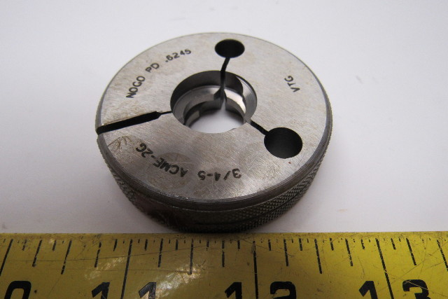 Acme Ring Gage 3/4-5 2G Go/No Go w/Certificate of Accuracy Lot of 2 ...