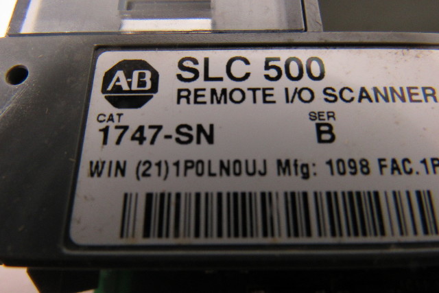 Allen Bradley 1747-SN Series B SLC 500 Remote I/O Scanner | Bullseye ...