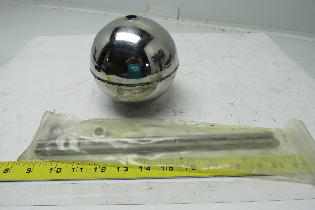 5" Diameter Chrome Ball Float With 3/8"x24" Rod Assembly & Stops ...